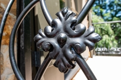 Intricate Juliet Balcony and Iron Gate - Compass Ironworks